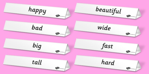 Speaking and Listening Antonym Visual Aids (teacher made)