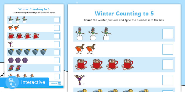 👉 Interactive PDF: Winter Counting to 5 Activity
