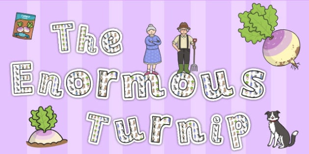 The Enormous Turnip Title of the Book Display Lettering - display