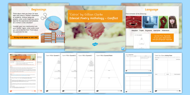 GCSE Poetry Lesson to Support Teaching on 'Catrin' by Gillian Clarke