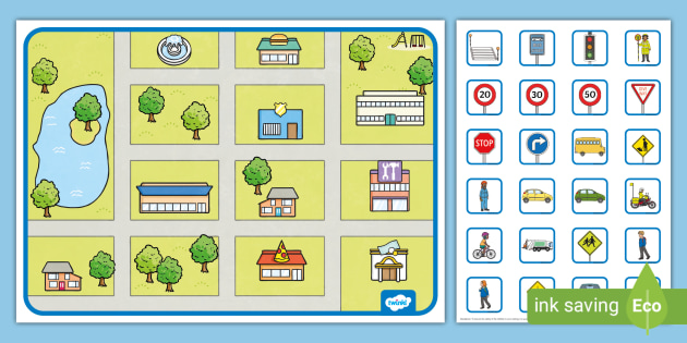 Blank Street Map Template For Kids