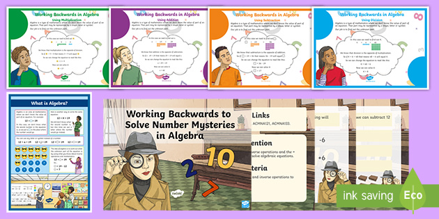 * NEW * Working Backwards in Algebra Display Posters