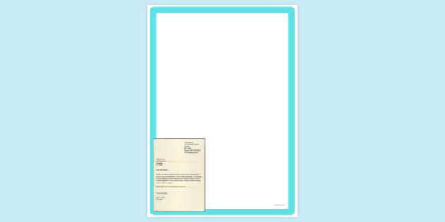FREE! - Formal Letter Page Border (teacher made)