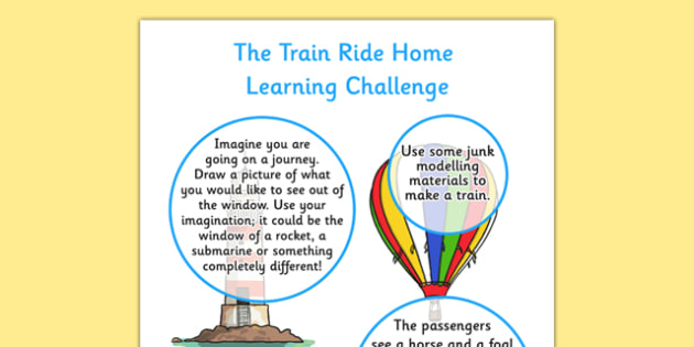 The Train Ride EYFS Home Learning Challenge Sheet Nursery FS1