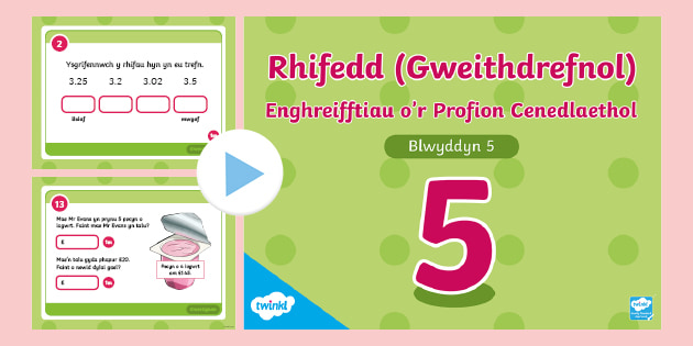 Pŵerbwynt Enghreifftiau o Gwestiynau Profion Rhifedd (Gweithdrefnol ...
