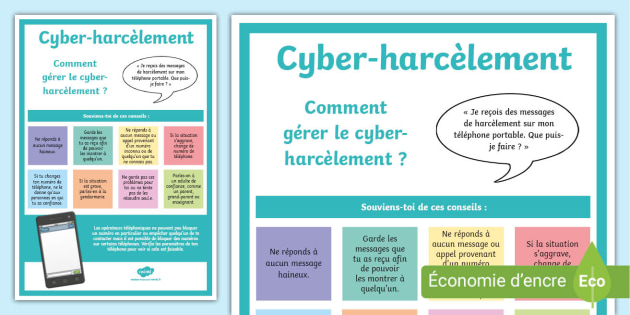 Affiche sur le cyber-harcèlement (teacher made)