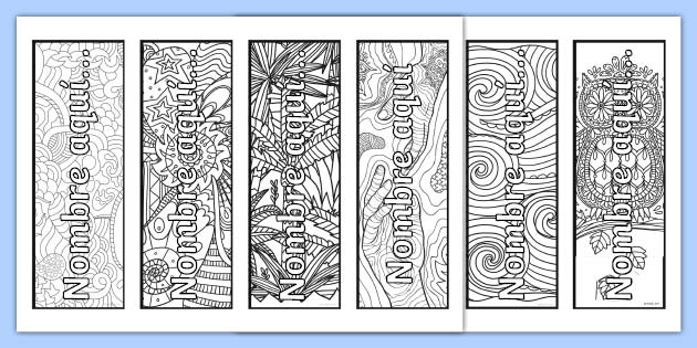 Marcapáginas editables mindfulness