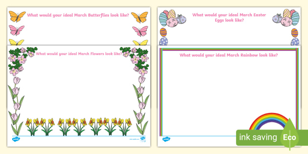 FREE! - March Month Themed Drawing Prompts (Teacher-Made)