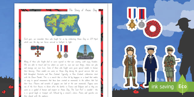 Anzac Day Story Cut-Outs (teacher made)