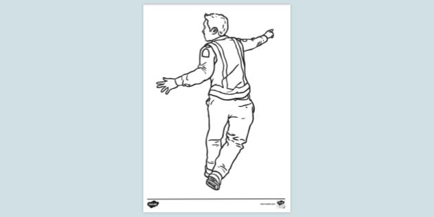 FREE! - Policeman Directing People Colouring | Colouring Sheets