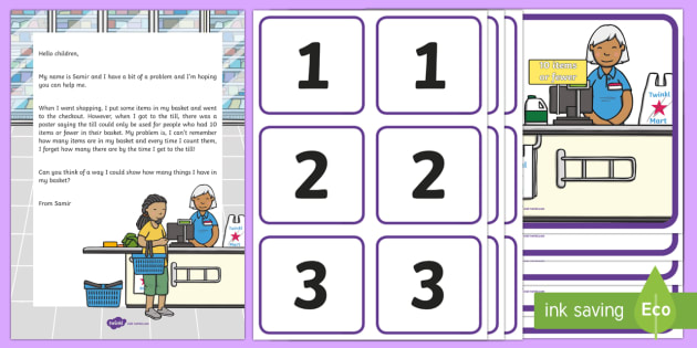 Supermarket Checkout Counting Activity Resource Pack