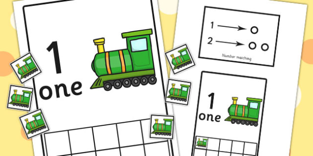 Workstation Pack 1-10 Train Number Activities - teacch