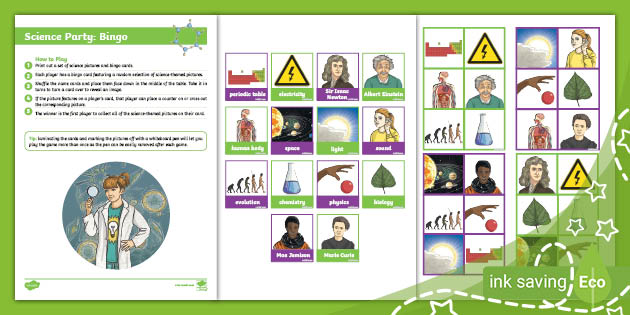 Science-Themed Bingo Game (teacher made)