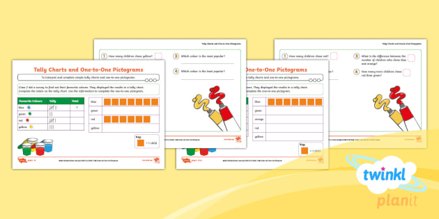 PlanIt Maths Y2 Tally Charts and Pictograms Home Learning