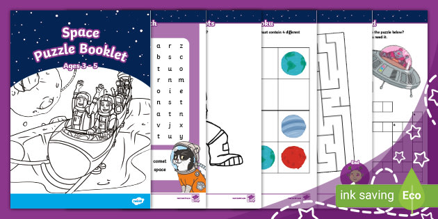 Space Puzzle Activity Booklet