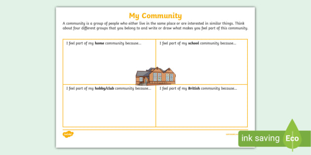 Ks1 My British Community Activity Sheet Creat De Profesori