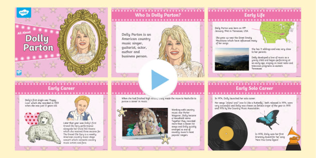 All About Dolly Parton PowerPoint - Twinkl