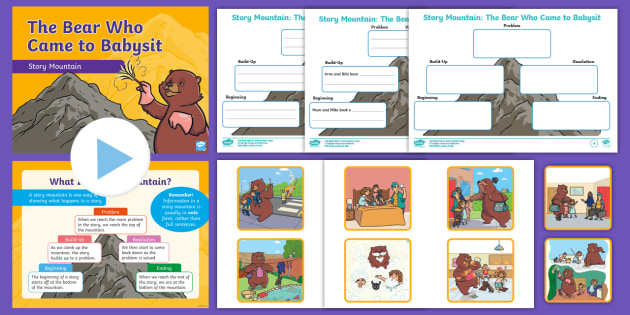 The Bear Who Came to Babysit: KS1 Story Mountain Writing Lesson Pack