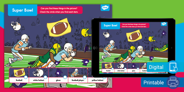 Super Bowl Can You Find Activity | Resource | Twinkl