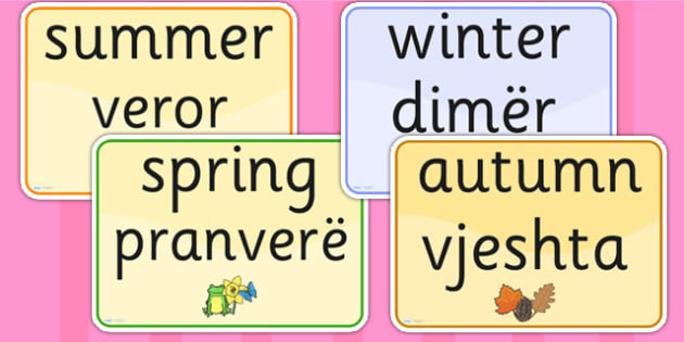 Seasons and Weather EAL Albanian Version (teacher made)