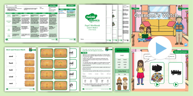 CVCC Words Phonics Lesson Pack - Level 4 Week 1 Lesson 1