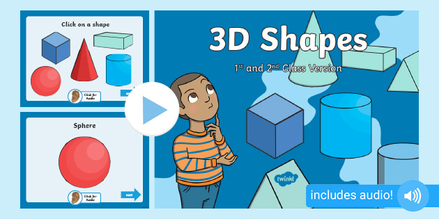 3D Shapes Audio PowerPoint (teacher made)