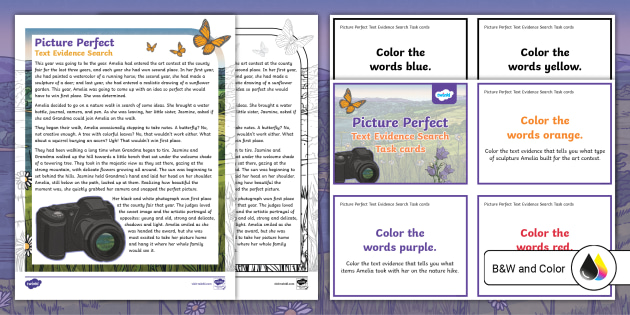 Text Evidence Search Question Cards (Teacher-Made)