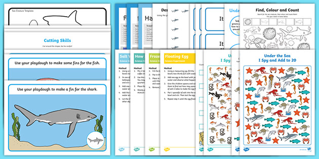 EYFS Under the Sea Home Learning Resource Pack (Ages 3-5)