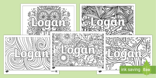 FREE! - Logan Mindfulness Name Colouring Activity