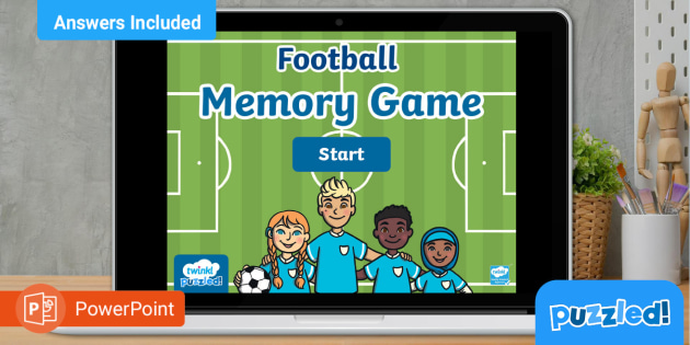 Fun Football Memory Game Puzzle PowerPoint - Twinkl Puzzled