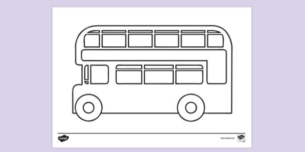 FREE! - Off Site Visit Bus Colouring Sheet | Colouring Pages