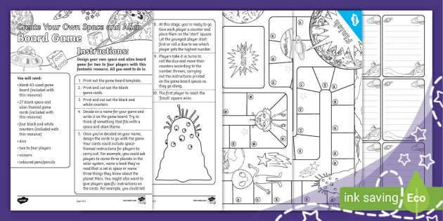 Aliens Board Game • Twinkl.com.au