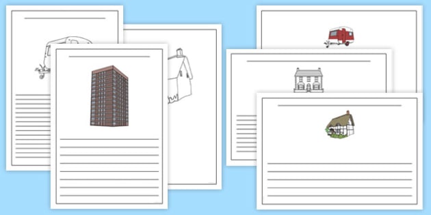 My House Design Writing Frames (teacher made)