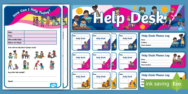 Help Desk Role-Play Area Resource Pack (teacher made)