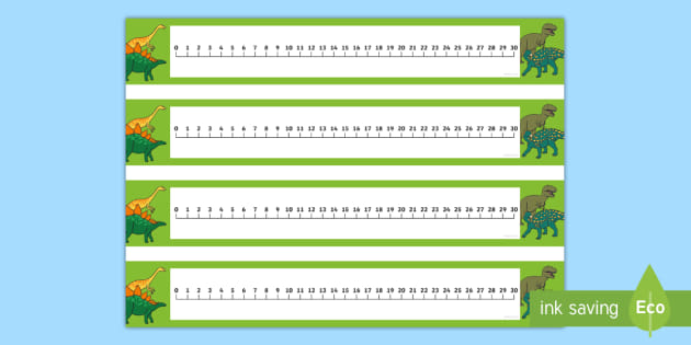 Dinosaurs Number Line (0-30)