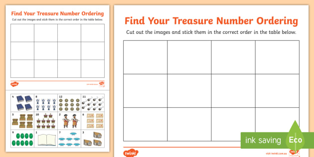 Storybook Number Ordering Worksheet (teacher made)