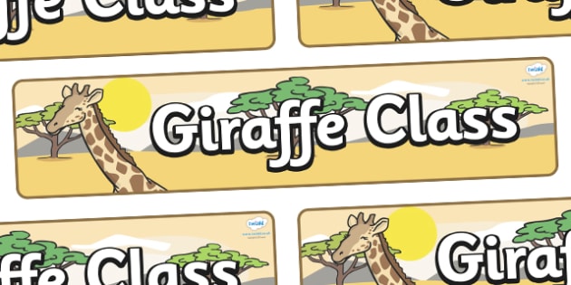 FREE! - Giraffe Themed Classroom Display Banner