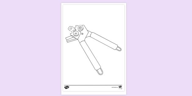 FREE! - Tin Can Opener Colouring | Colouring Sheets