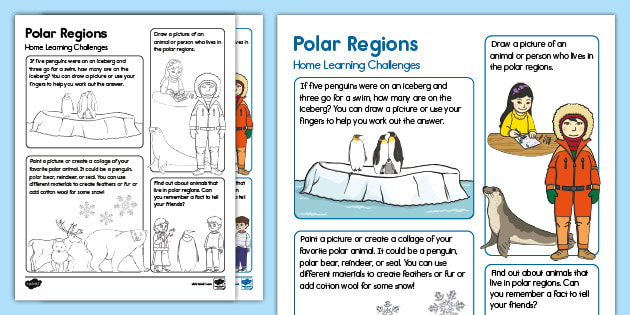 Polar Animals Home Learning Challenges (Teacher-Made)