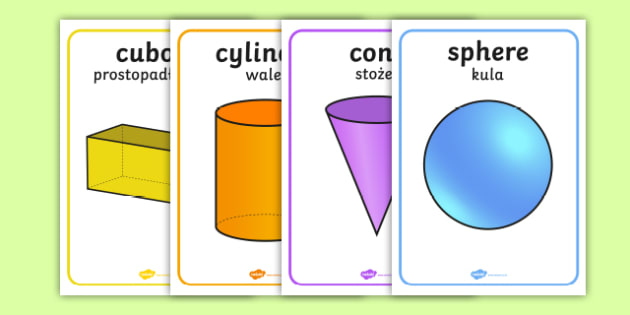 3D Shape Posters Polish Translation (teacher made)