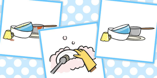 3 Step Sequencing Cards Washing Up (teacher made)