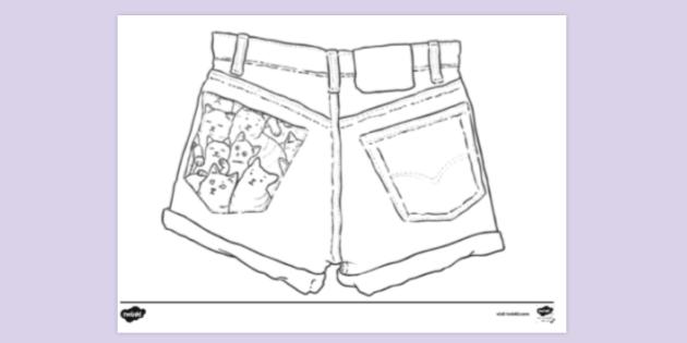 FREE! - Customised Shorts Colouring | Colouring Sheet
