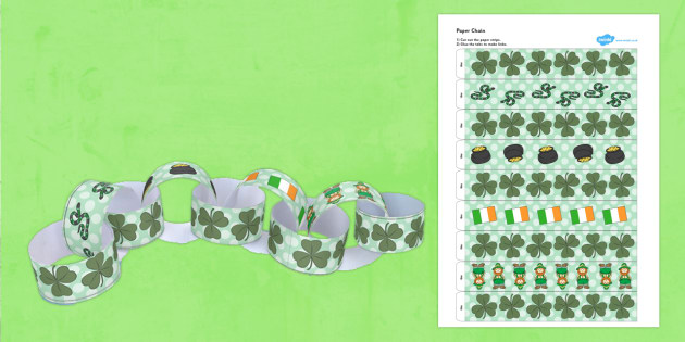 St Patricks Day Paper Chain (teacher made)
