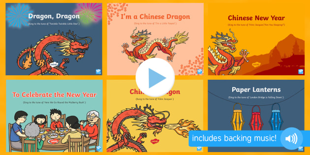 Chinese New Year Songs and Rhymes PowerPoints Pack - EYFS, Early Years, Key