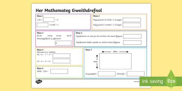 Matiau Her Gweithdrefnol Blwyddyn 6 (teacher made)