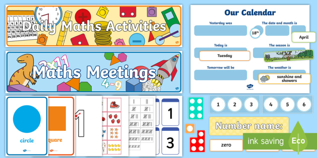 Daily Maths Activities Display Pack