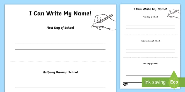 Name Writing Keepsake Worksheet / Activity Sheet - Handwriting