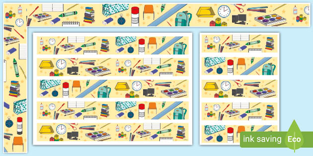 👉 Classroom Objects Display Borders - (teacher made)