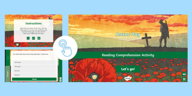 Anzac Day Differentiated Interactive Comprehension Activity