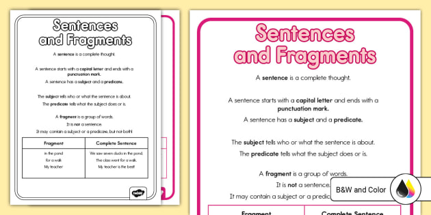 Fragment Worksheets Understanding Sentences And Fragments: A Kid's